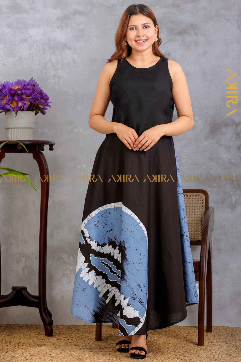 Bright Lotus Batik Dress | Vibrant Batik Cotton Elegance