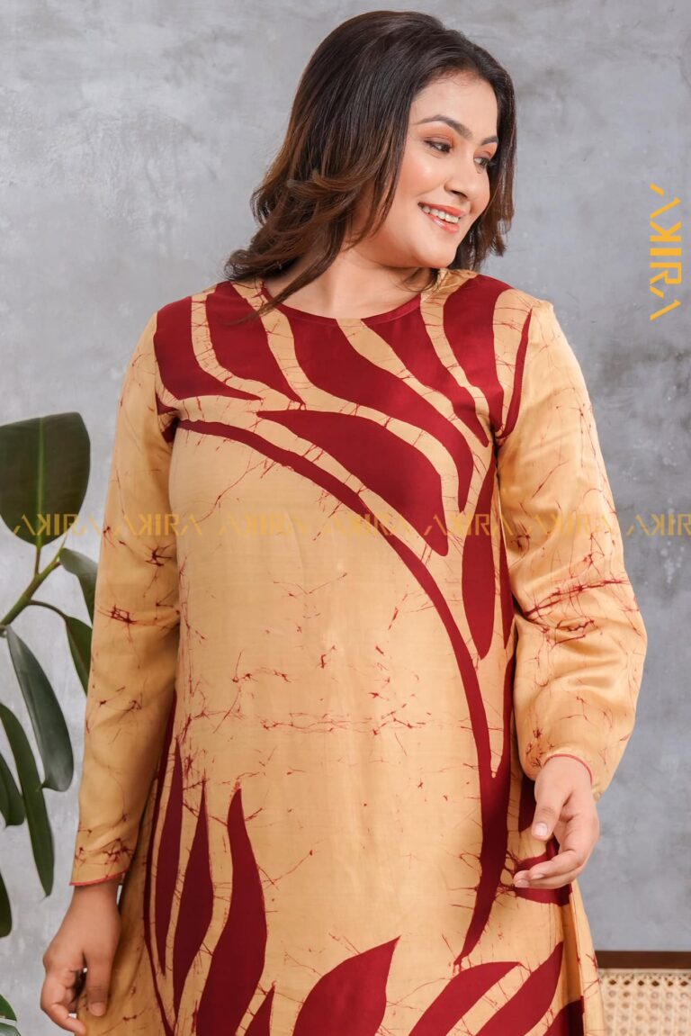 Buy Sparkle Bright Silk Designer Dress | Akira Batik Silk Collection