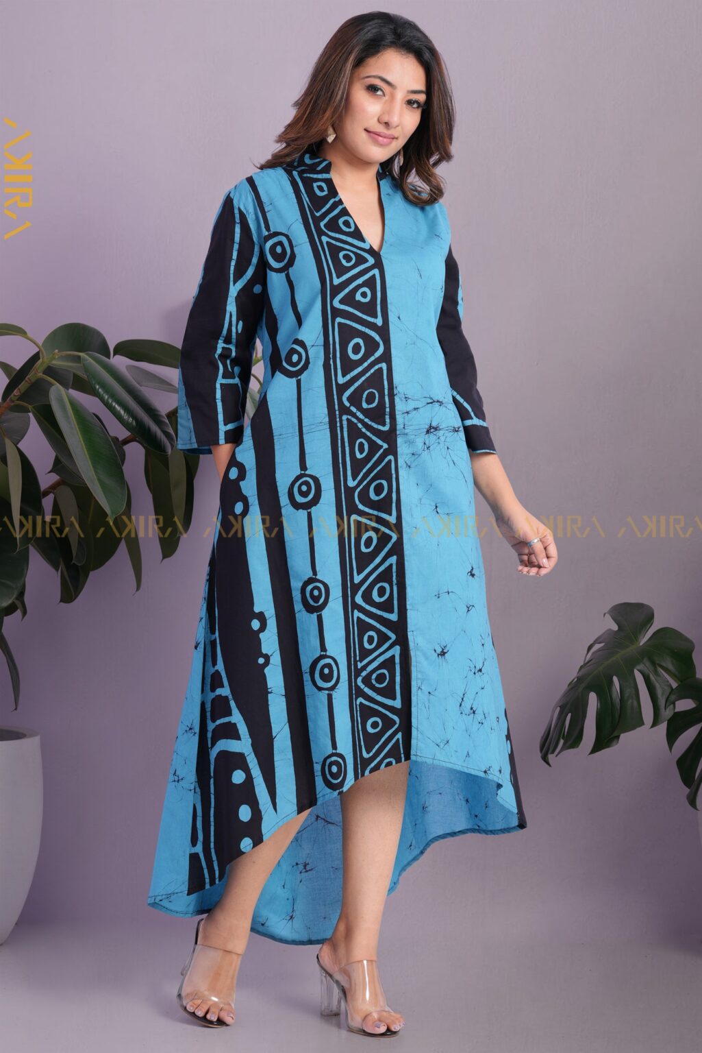 Wisteria Batik Designer Dress For Women